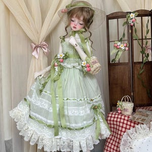1/4 BJD Dress Custome Dress, Mdd Msd 45cm Bjd Clothes, Bjd Clothes Rococo Dress, Custom 1:4 Doll ...