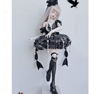 1/3 1/4 BJD Dress Doll Clothes Gothic Dress, Custom Bjd Rococo Dress, MSD MDD Minifee 60cm Bjd ...