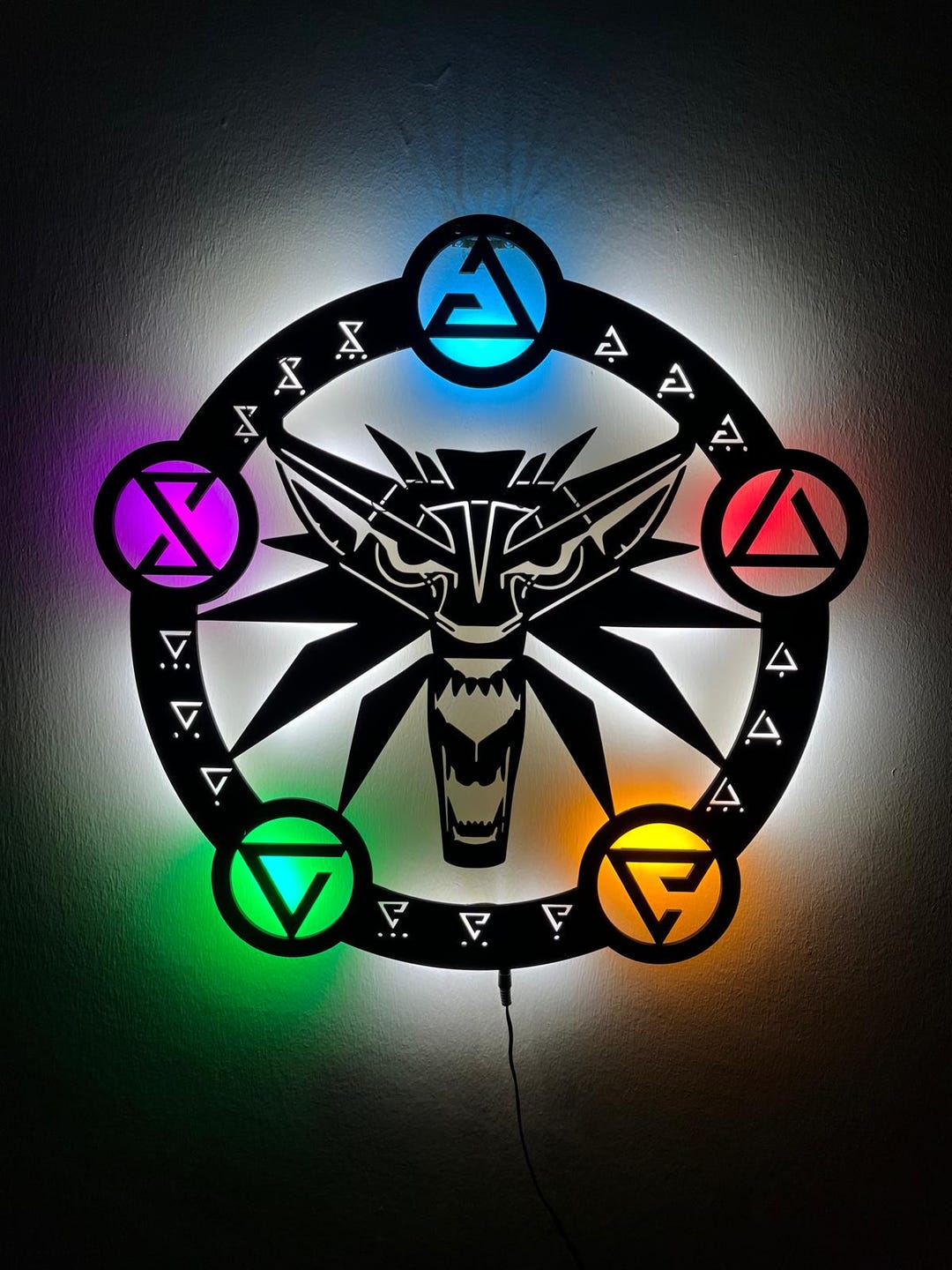 Witcher Wooden Led Sign Illuminated Sign Wall Hanging, Mdf Material ...