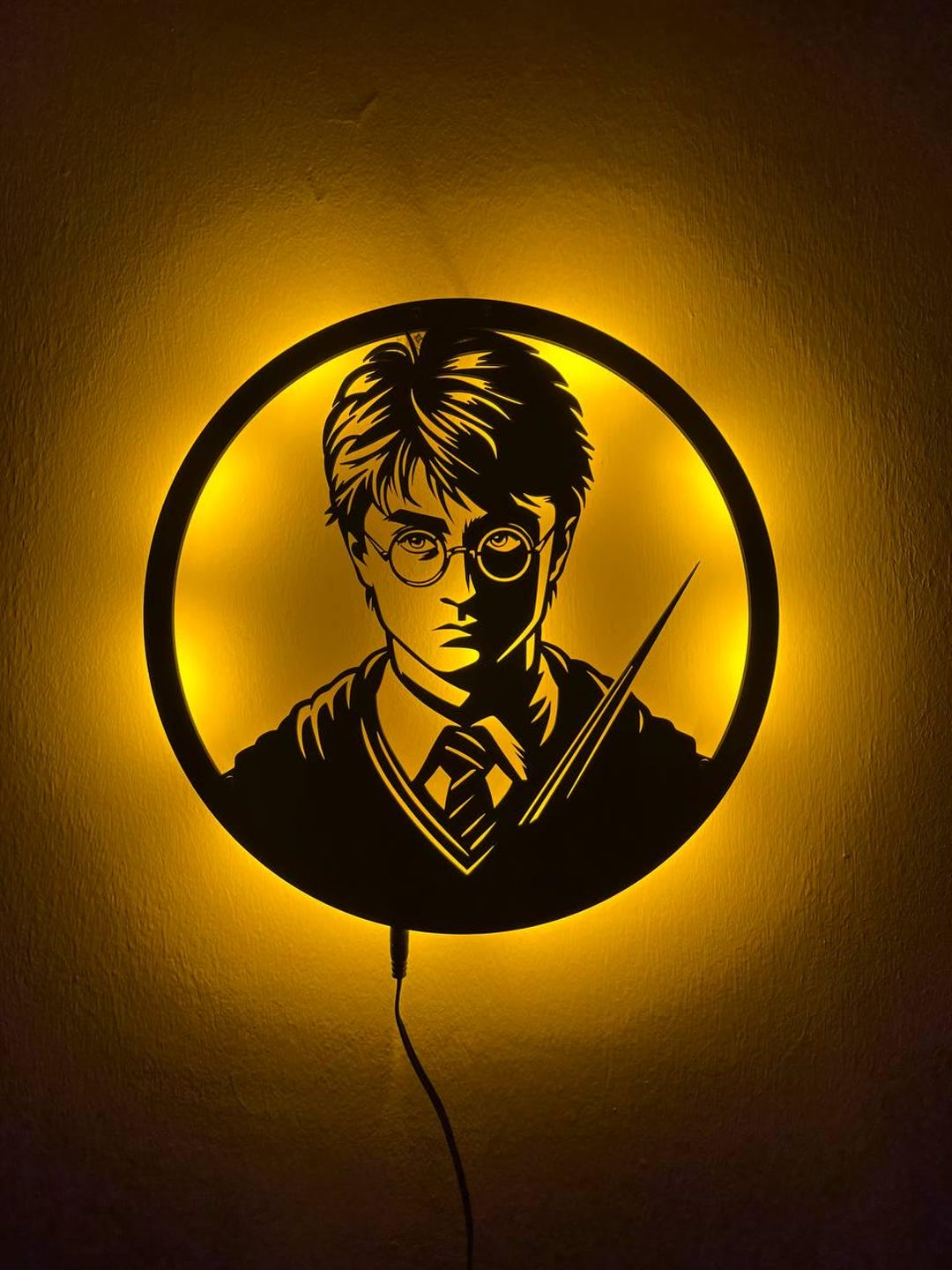 Harry Wooden RGB multi Colorled Sign, Illumunated Sign Wall Hanging ...