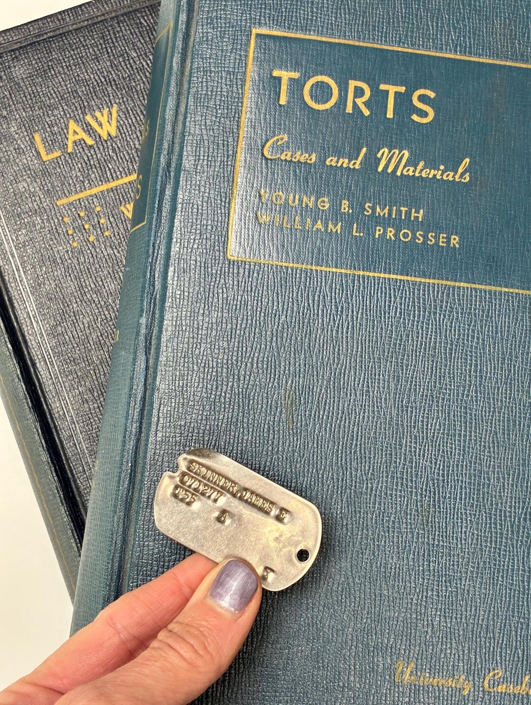 WWII US Army Dog Tag & Vintage Law Books: Jewish American Veteran ...