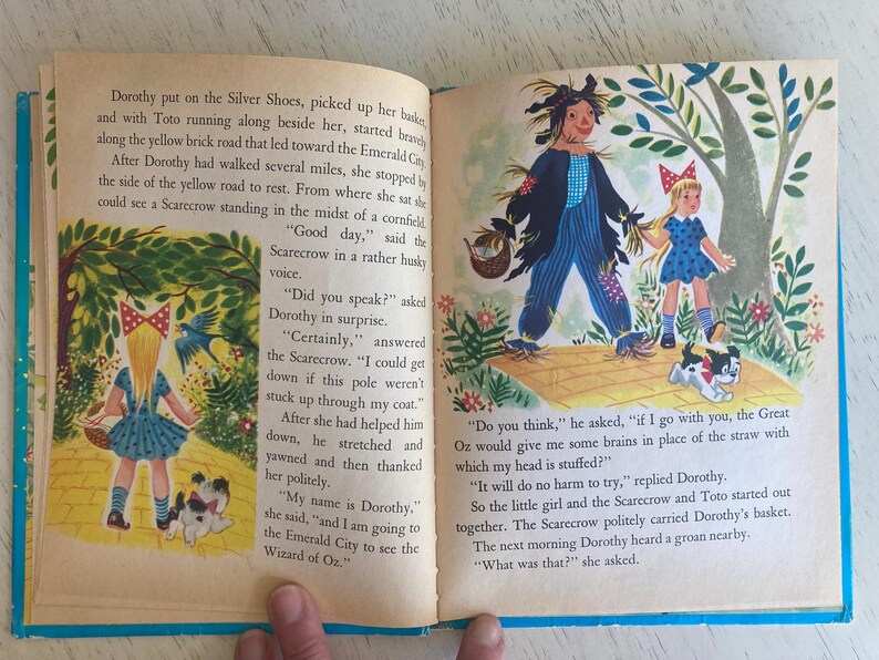 The Wizard of Oz 1975 Vintage Illustrated Childrens Fantasy Book ...