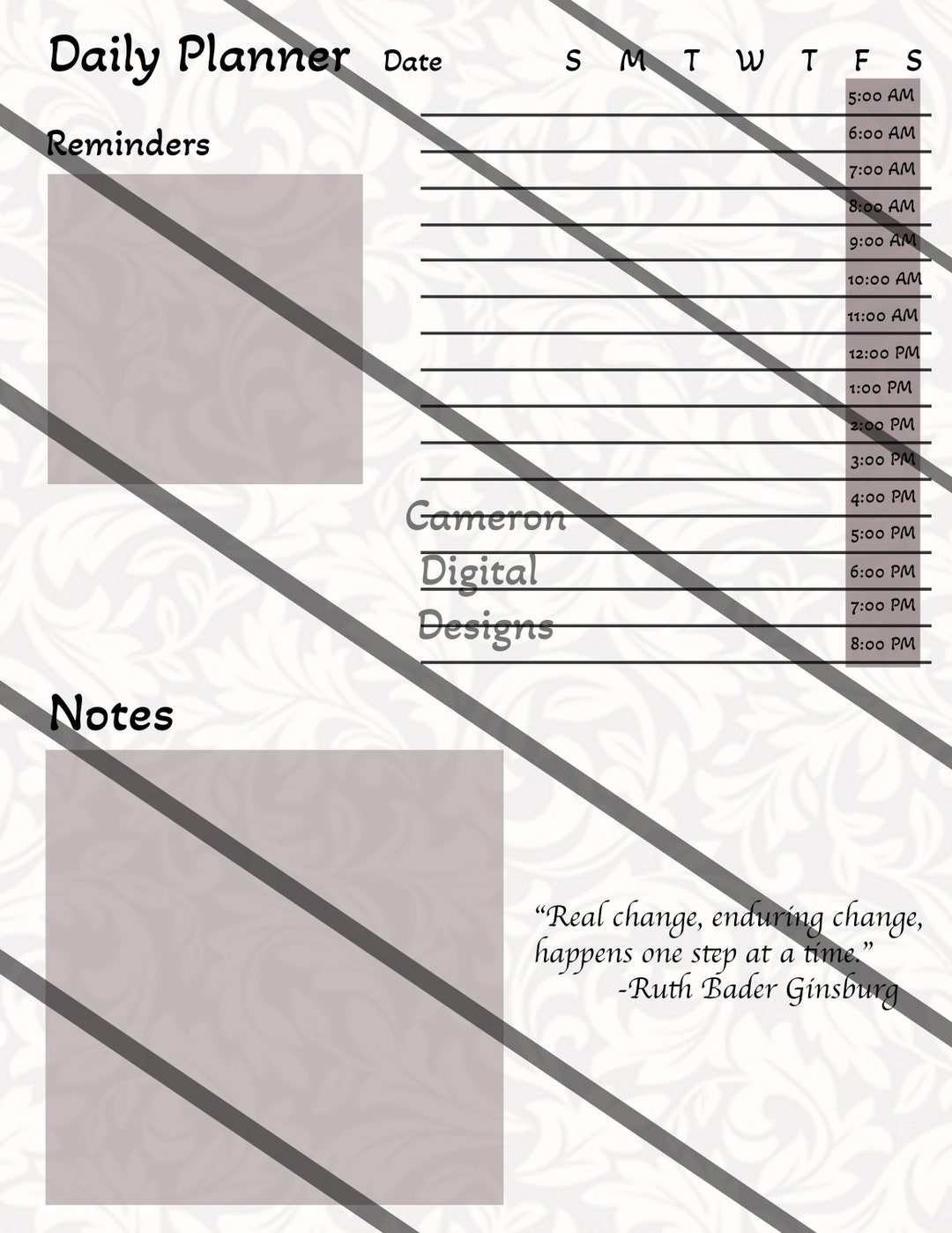 Daily Planning Template - Etsy
