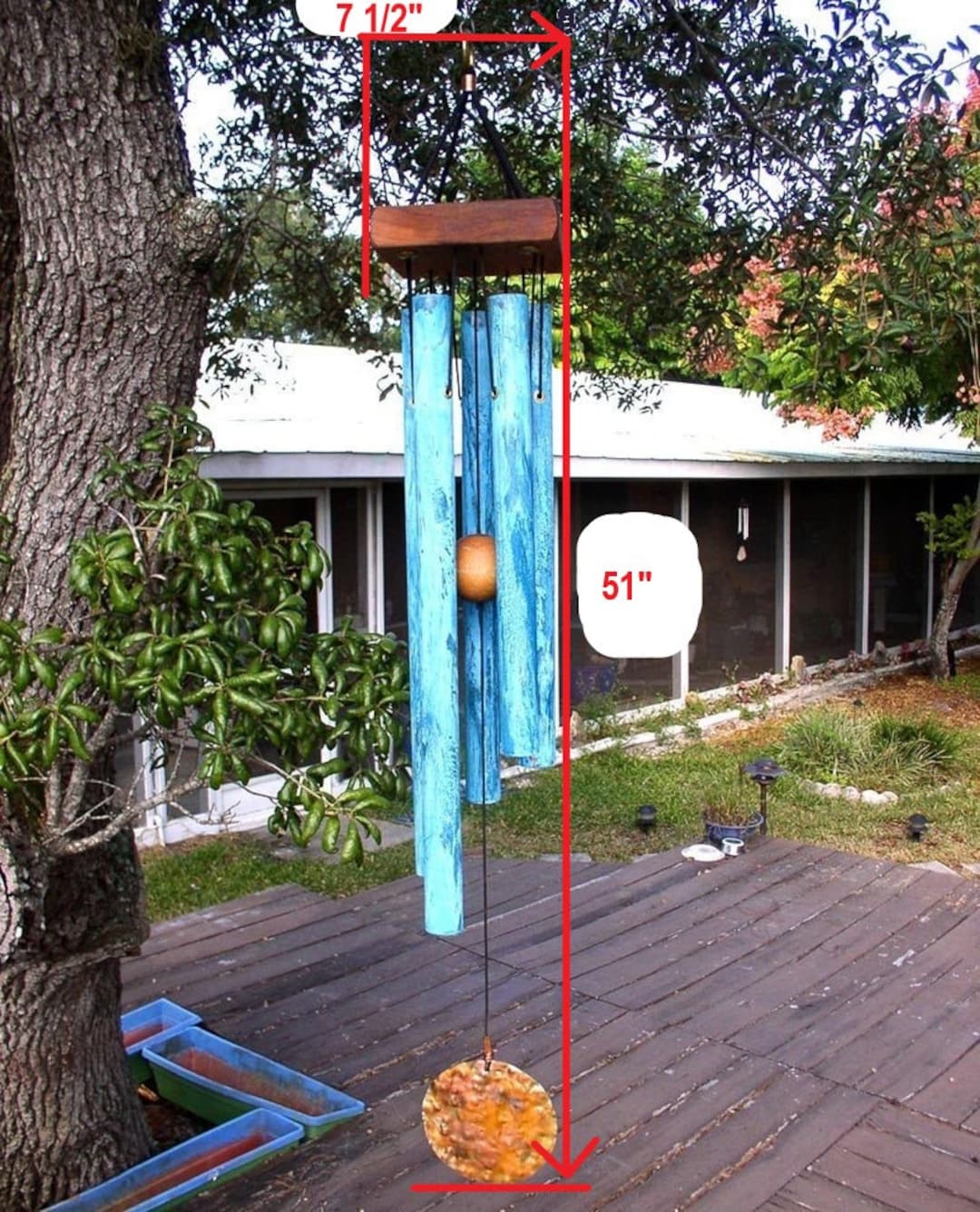 Wind Chime-deep Tone-large Copper Outdoor Wind Chime - Etsy