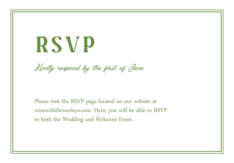 Editable RSVP Card Template | Canva Wedding Response Card | Printable ...