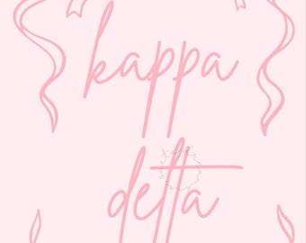 Kappa Delta Sorority Print: Blue Ribbon Dorm Decor (digital Art Print ...