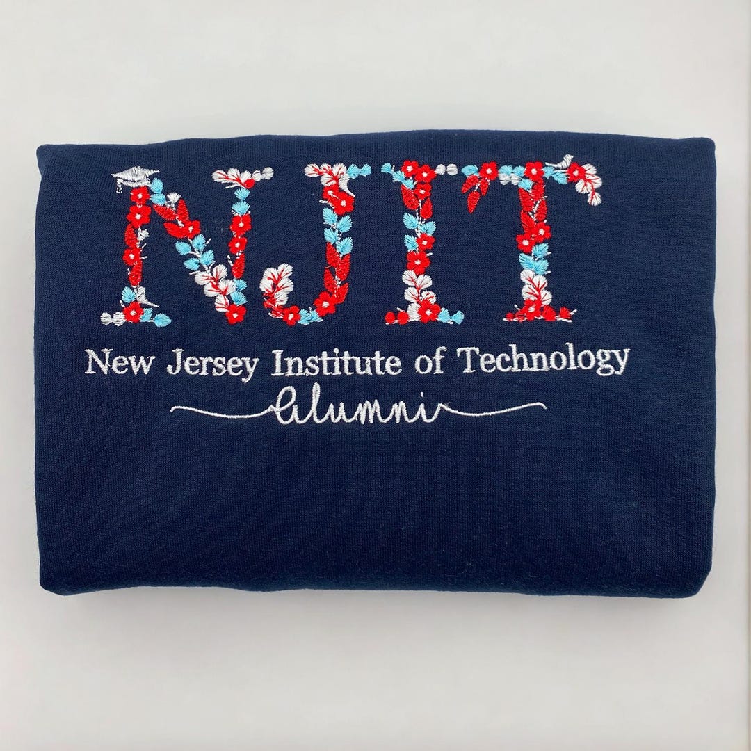 Custom University Floral Letter Embroidered Sweatshirt | College Floral ...