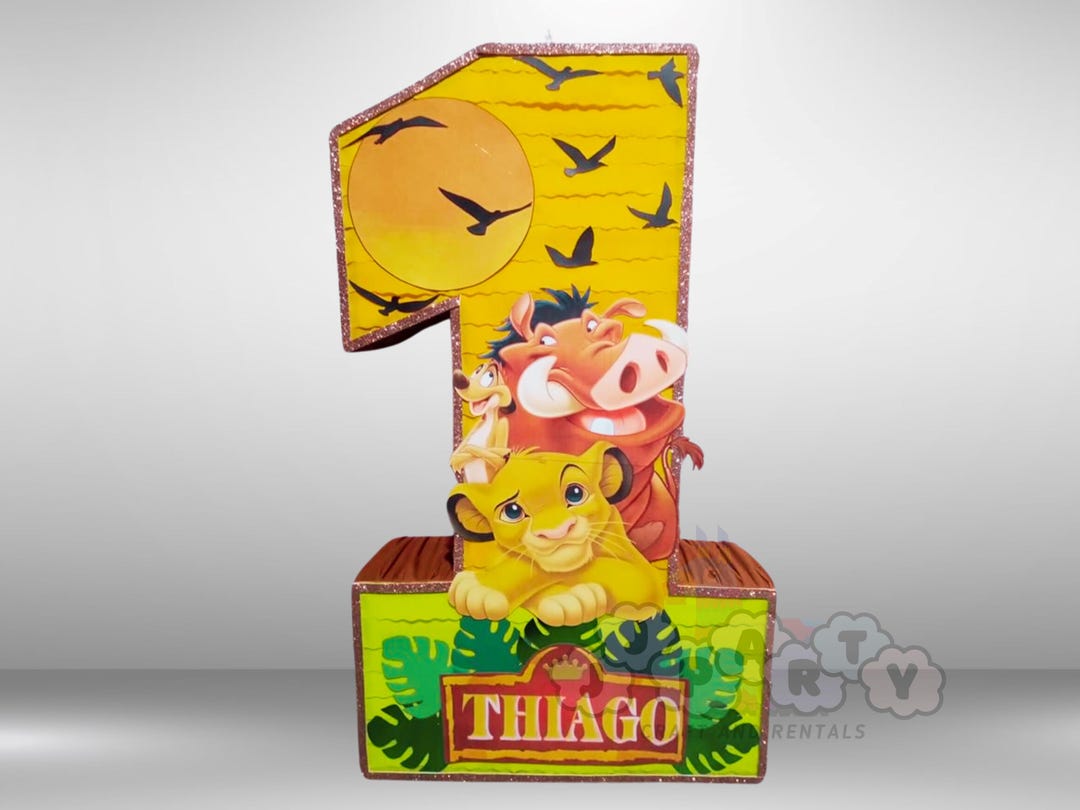 Lion King Number Pinata, 30" Inches Tall, Personalized Birthday Pinata ...