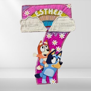 Bluey Pinata - Birthday - Number Pinata - Etsy