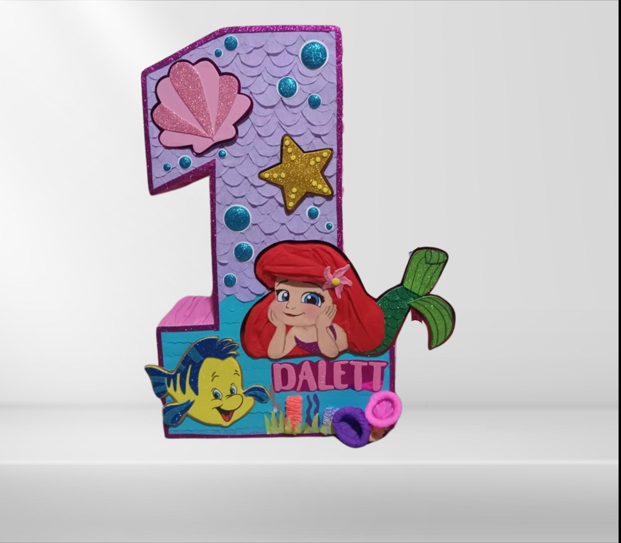 Little Mermaid Pinata - Birthday- Number Pinata- - Etsy
