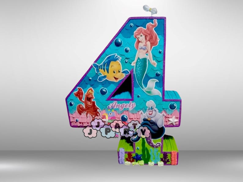 Little Mermaid Pinata - Birthday- Number Pinata- - Etsy