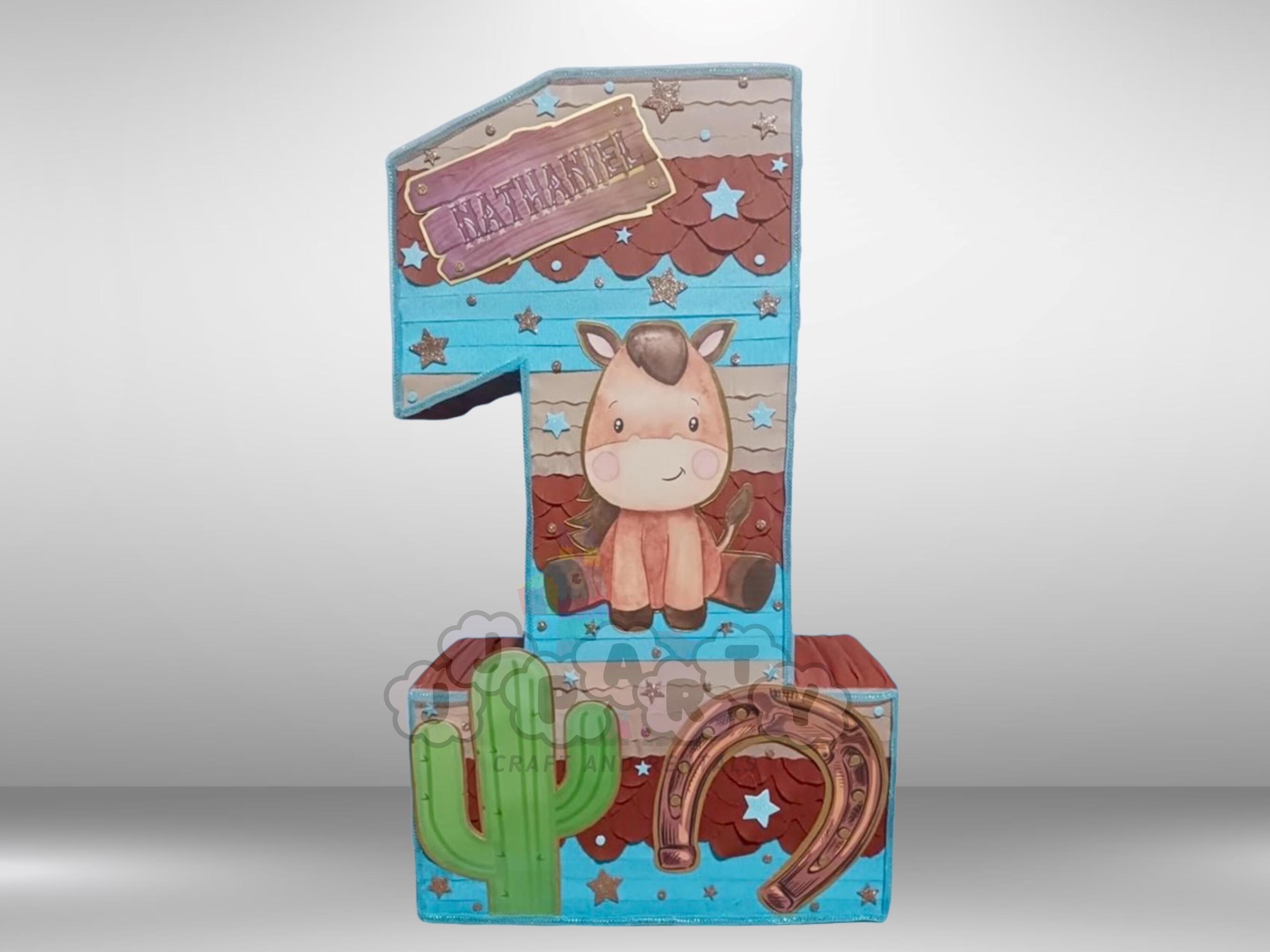Weston Pinata - Number Pinata - Birthday - Cowboy - Etsy