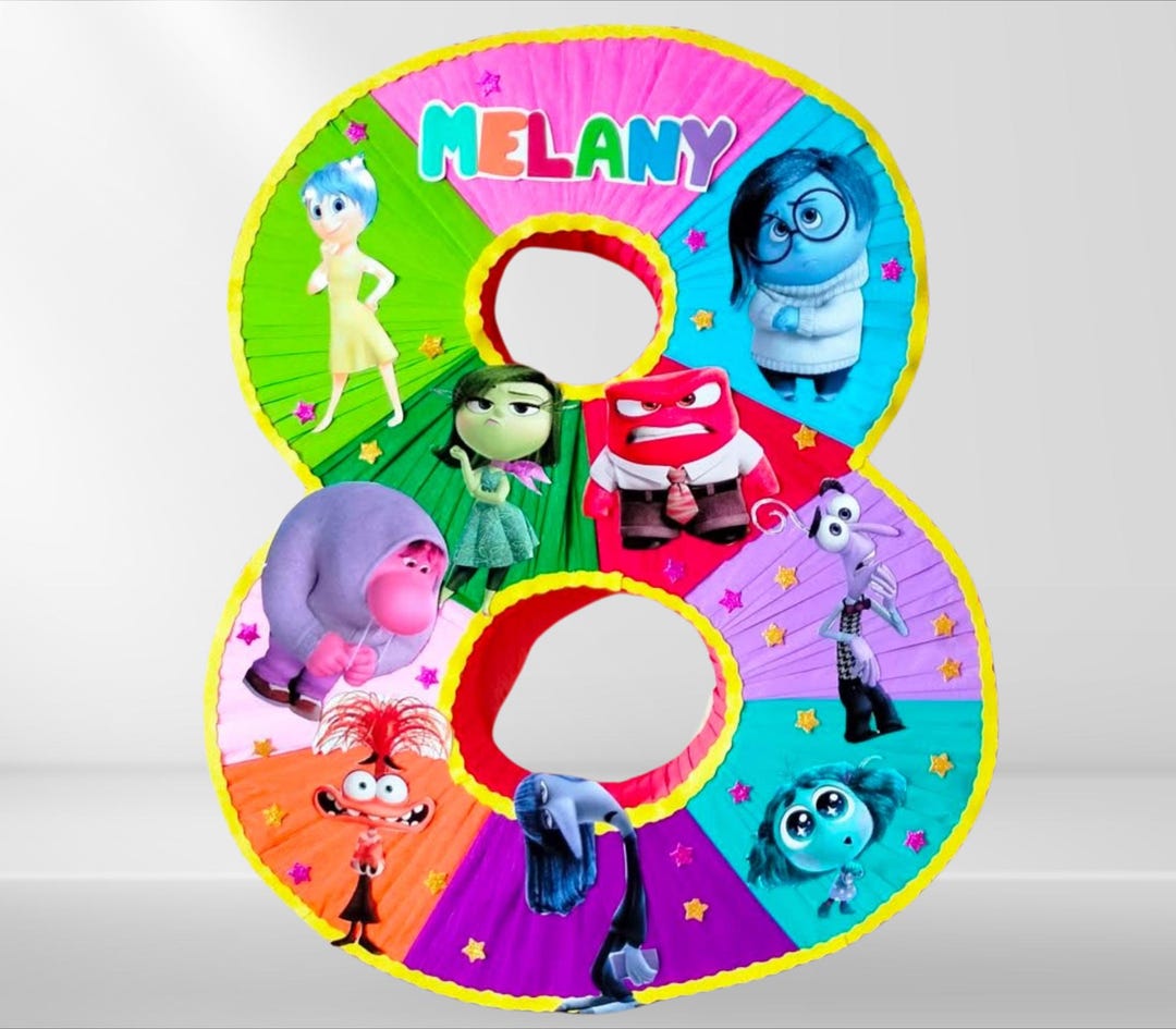 Inside Out Pinata - Birthday- Number Pinata - Etsy
