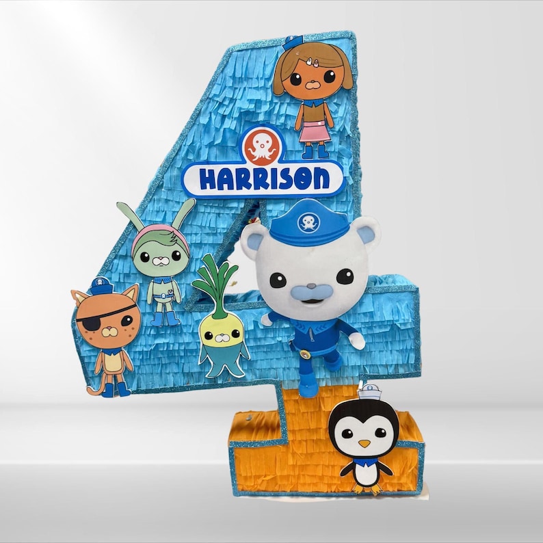 Octonauts Pinata - Birthday Party - Number Pinata - Etsy