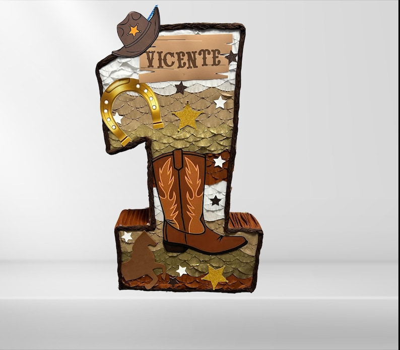 Weston Pinata Cowboy Pinata Number Pinata Birthday Party. - Etsy