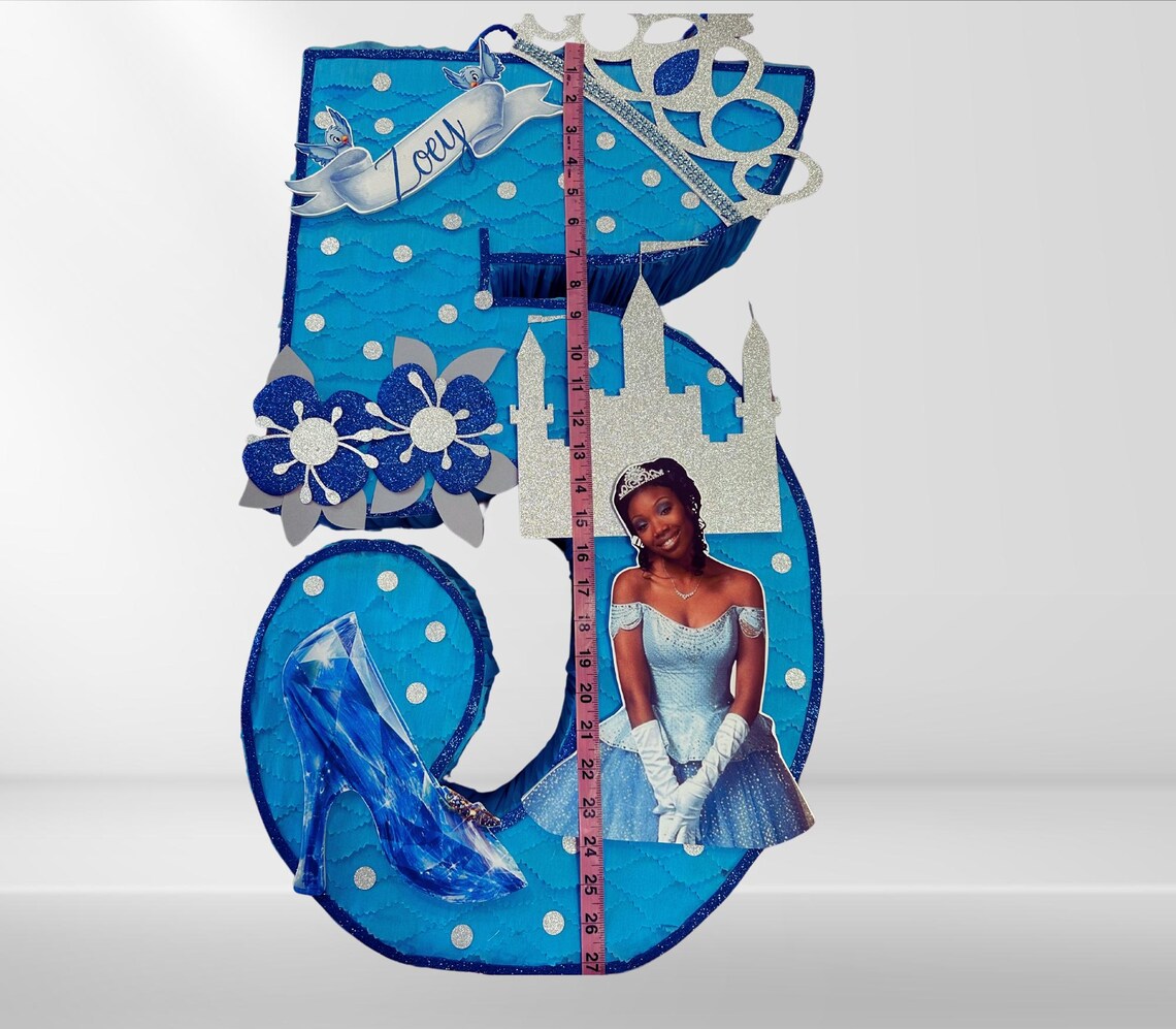 Cinderella Pinata - Birthday Party - Number Pinata - Etsy