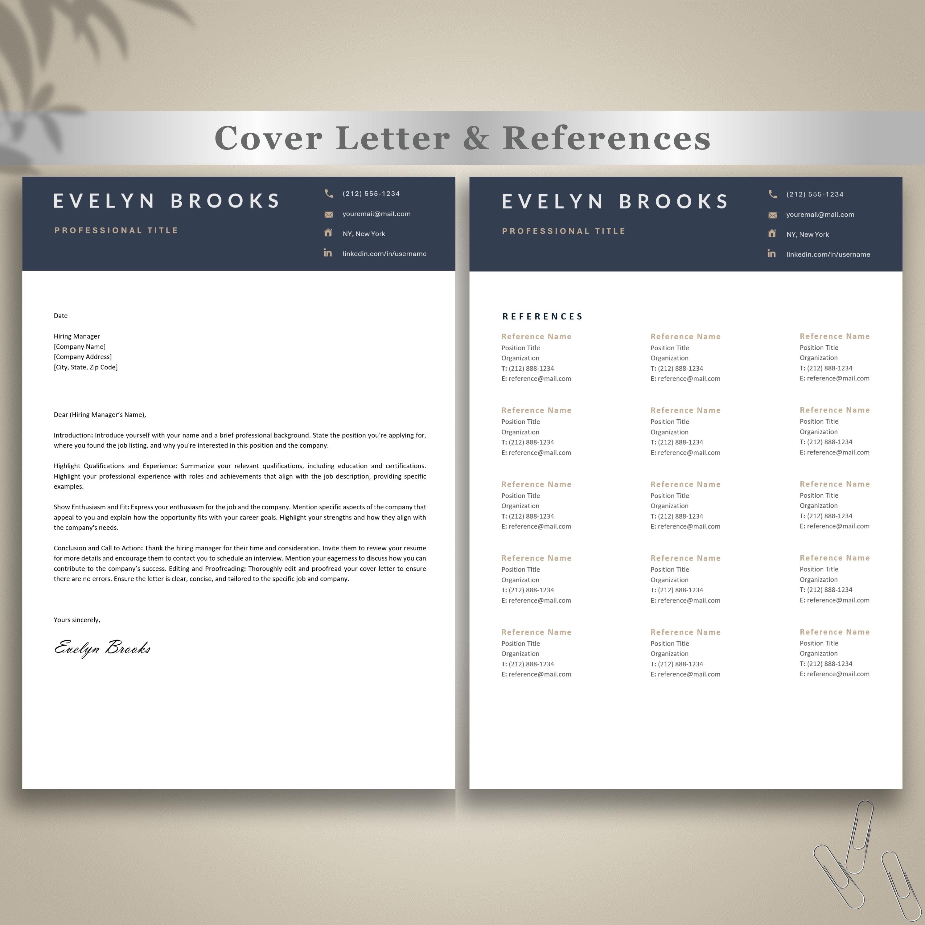 Modern 2025 Resume Template, Professionally Designed Word Template ...