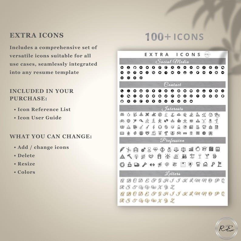 Resume Template With Cover Letter, Infographic Visual Resume and Photo ...