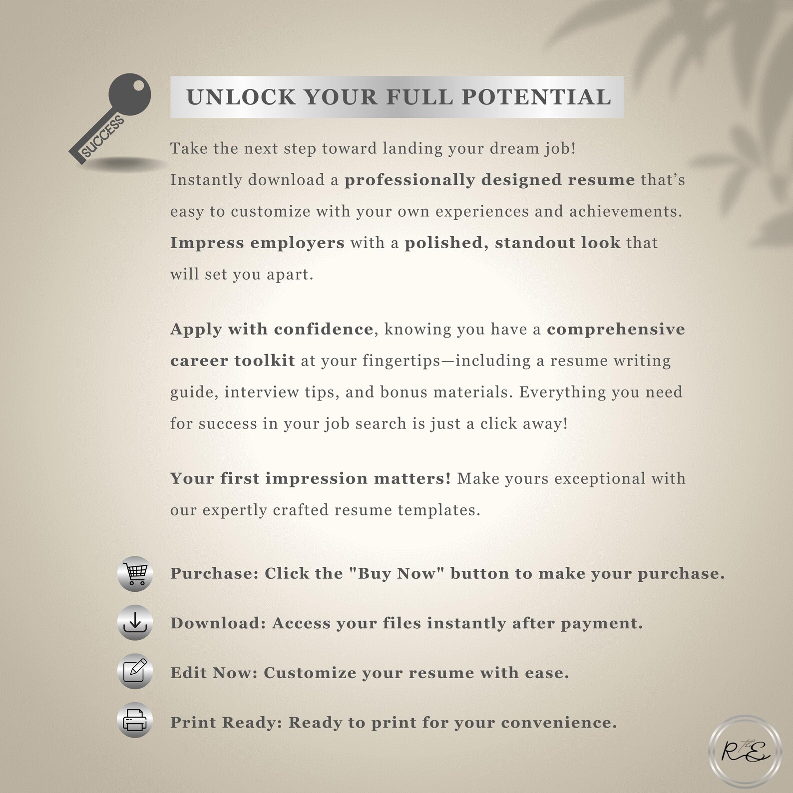 1-3 Page Print Ready Resume Template for Word With Cover Letter ...