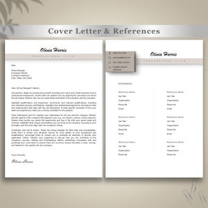 Resume Template With Cover Letter, Infographic Visual Resume and Photo ...