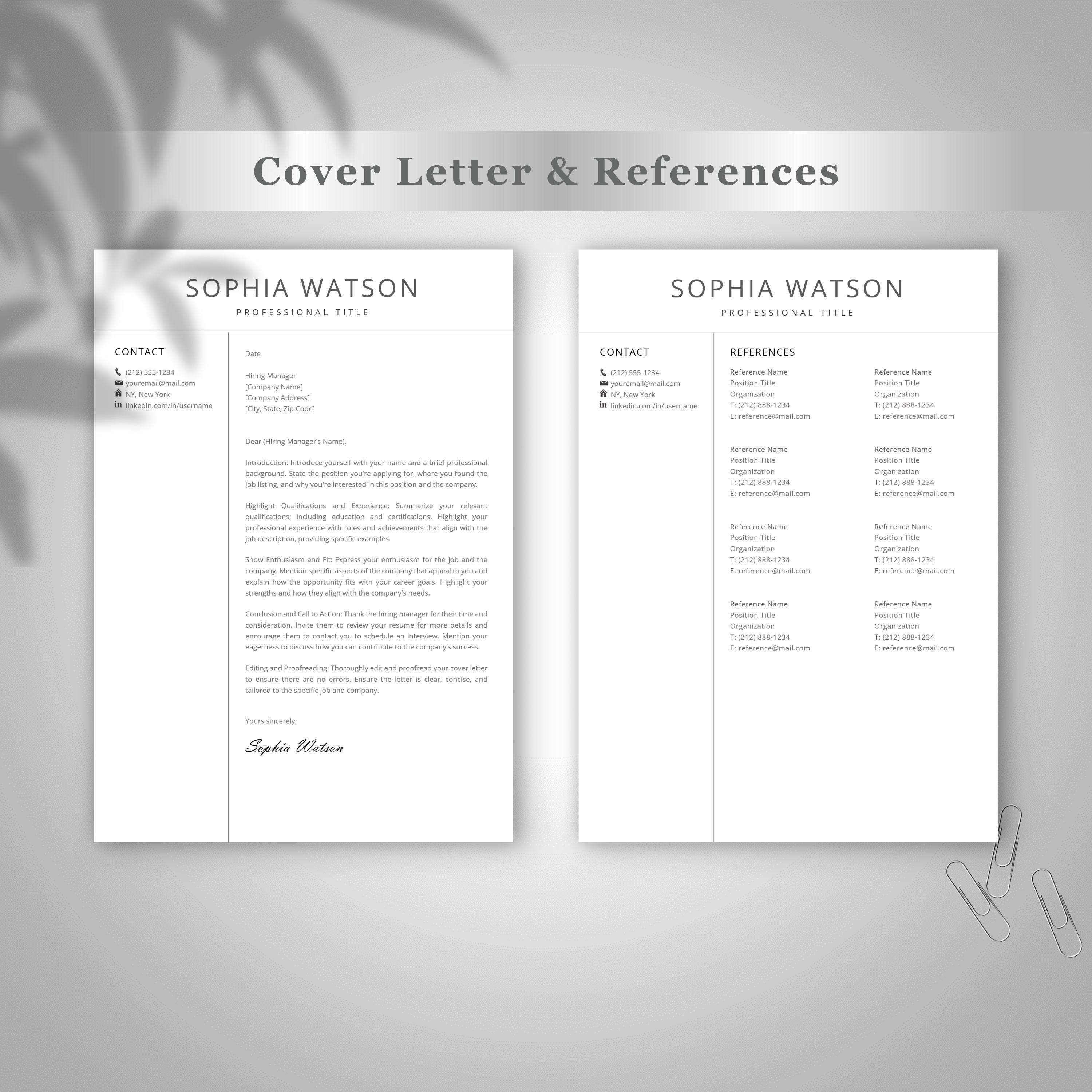 1-3 Page Ats-friendly Resume Template, Minimalist, Modern, Clean Design ...