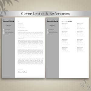 2-page Engineering Resume Template, Professional CV, Cover Letter ...