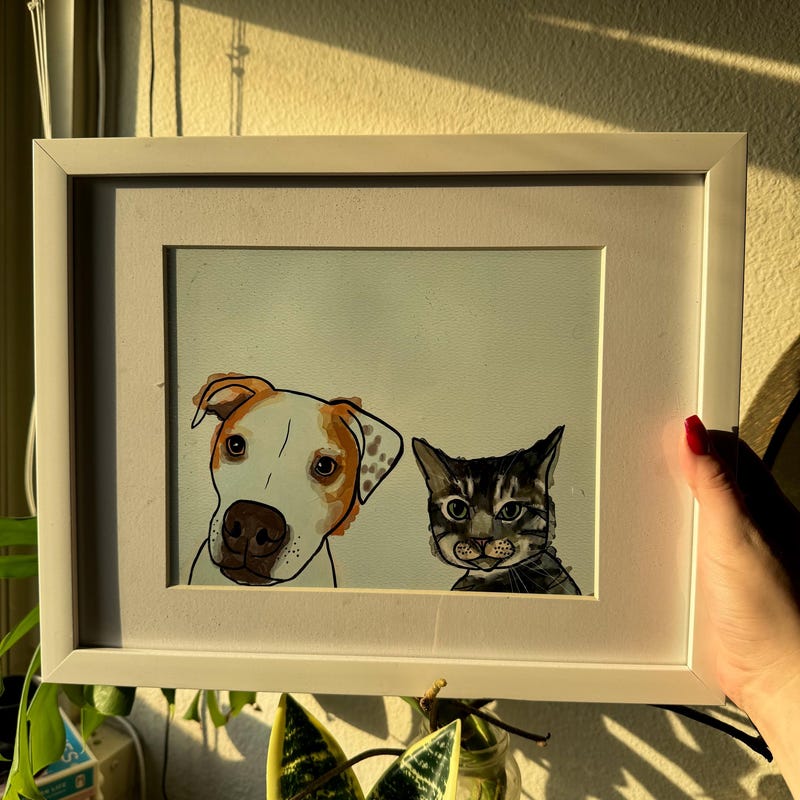 Custom Pet Drawing - Etsy
