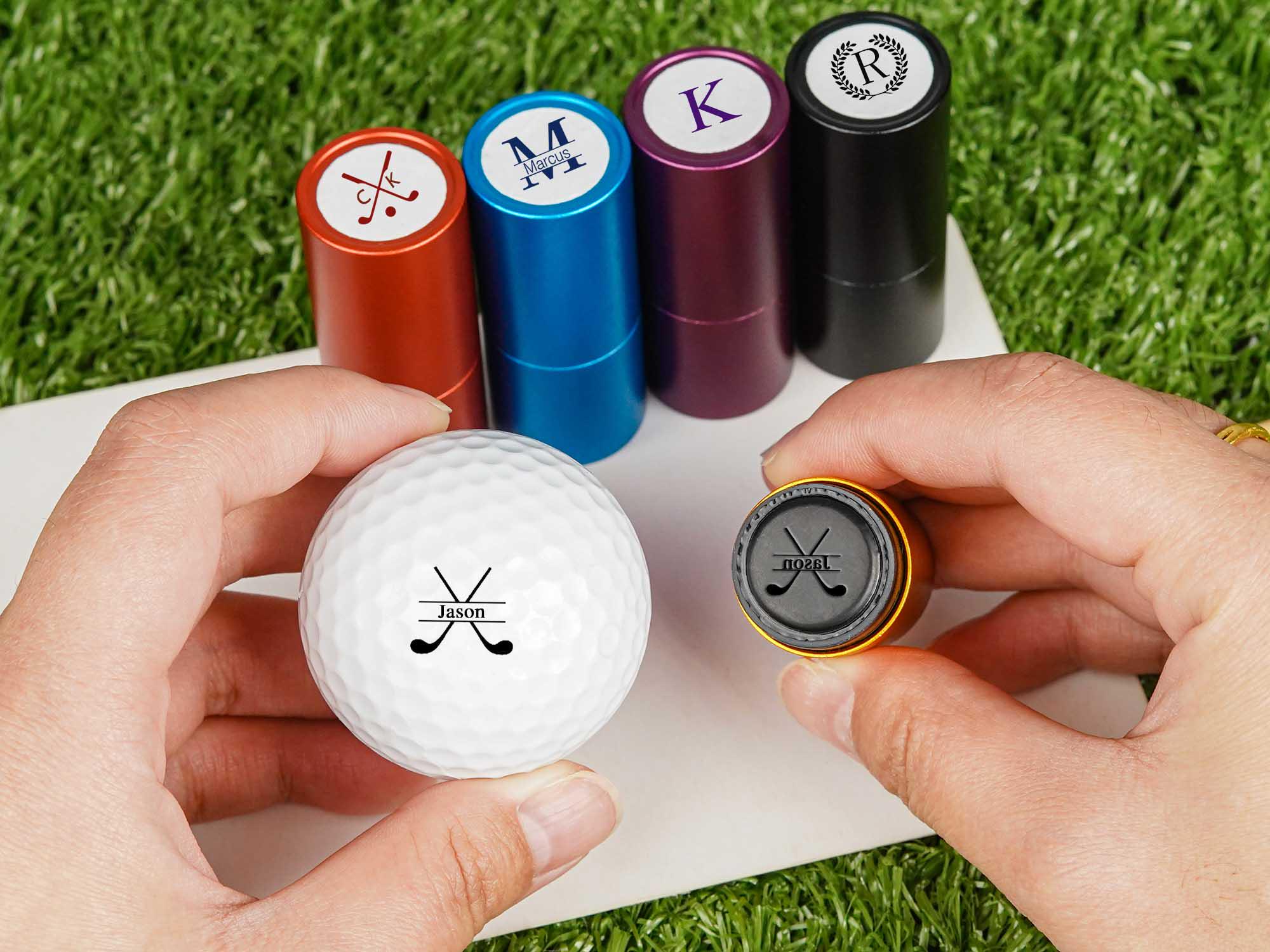 Custom Golf Ball Stamp With Name, Golf Ball Stamp Box, Golf Ball Marker ...