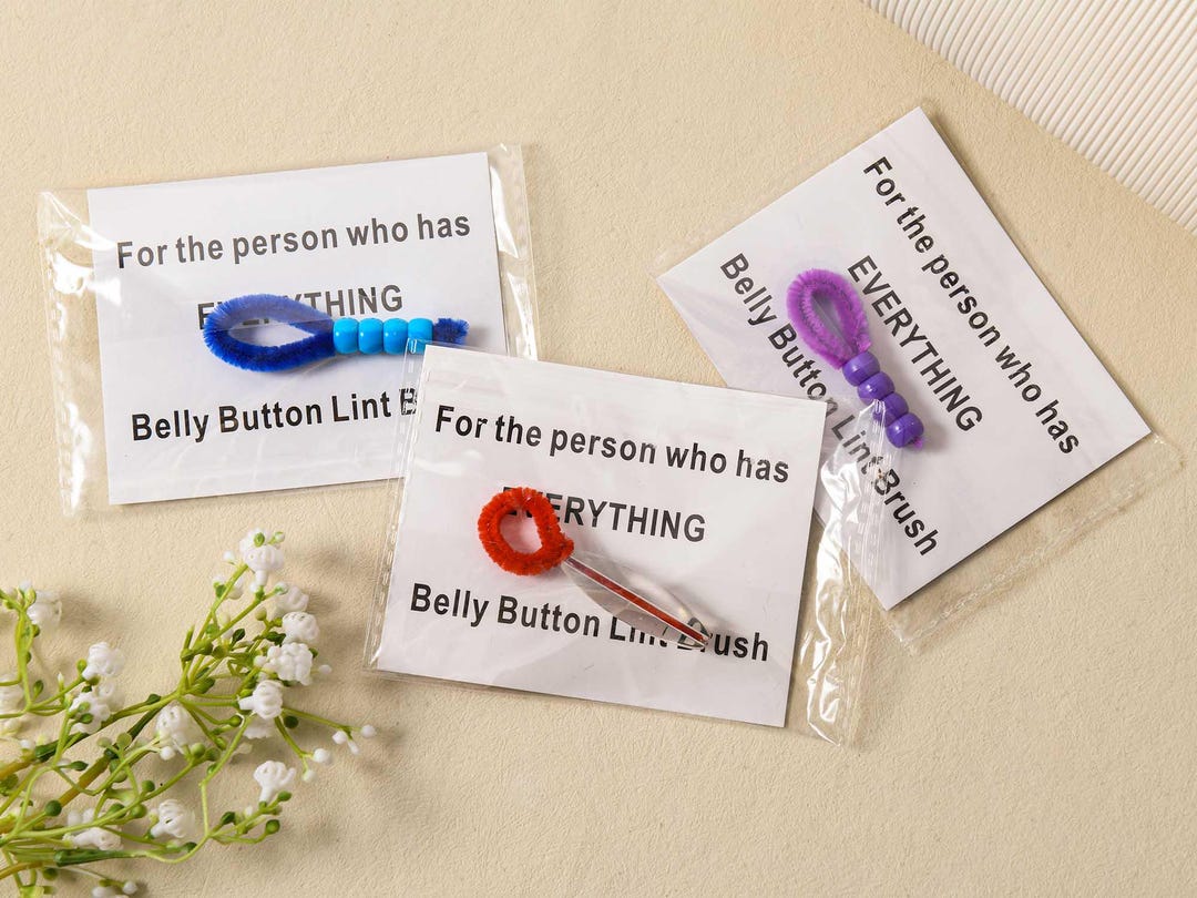 Belly Button Lint Brush Gag Gift Stocking Stuffer, Belly Button Cleaner ...