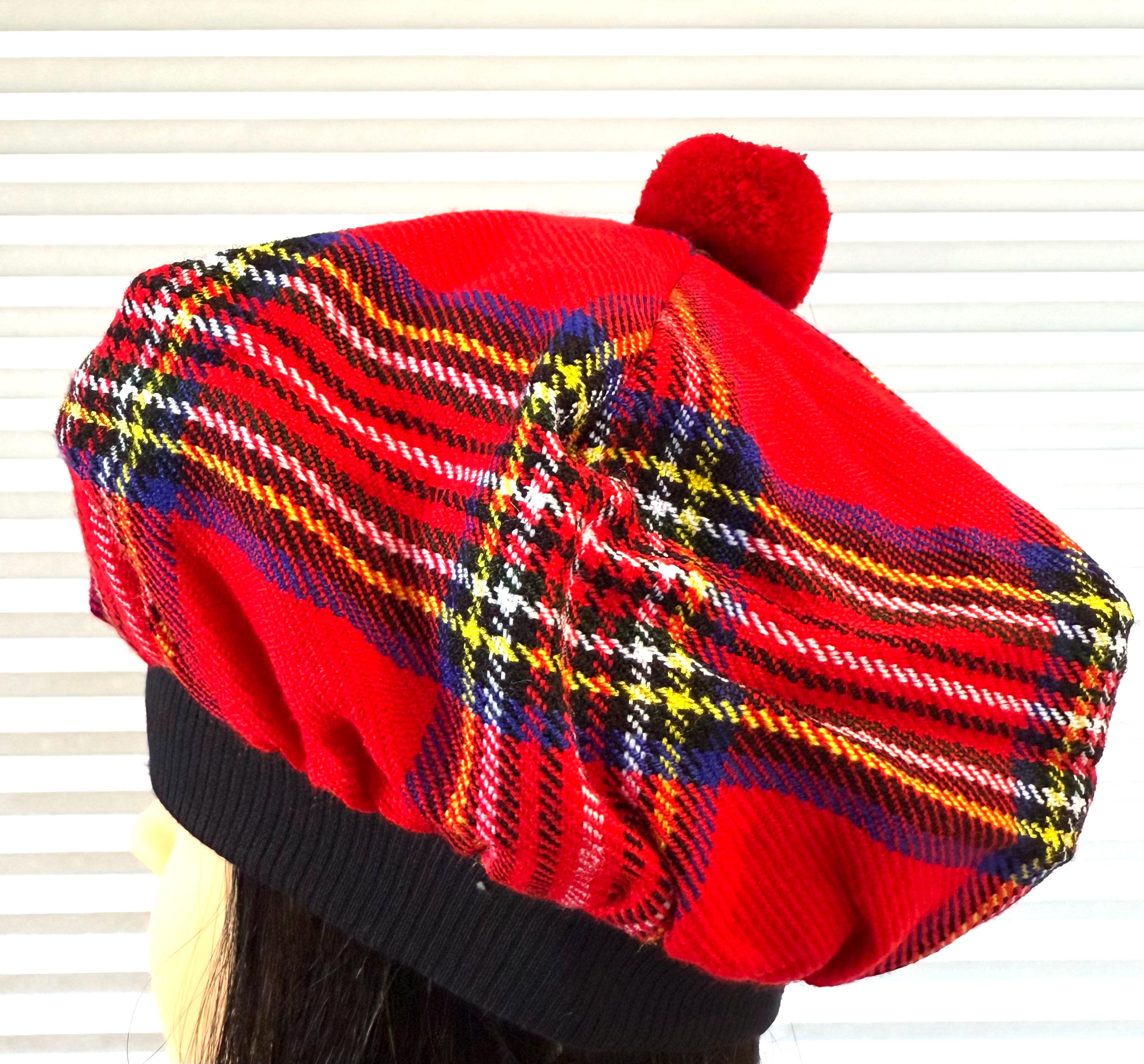 Tam O' Shanter Hat, Scottish Kilt Tammy Hat/cap, Scottish Bonnet ...