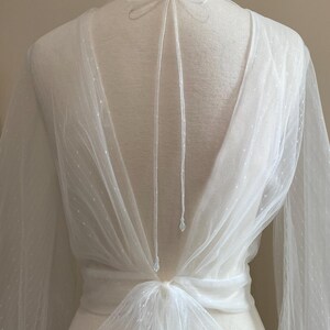 Wedding Dress Topper - Soft White Coverup - Soft Tulle Topper - Bridal ...
