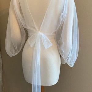 Wedding Dress Topper - Soft Tulle Bridal Topper - Bracelet Sleeves ...