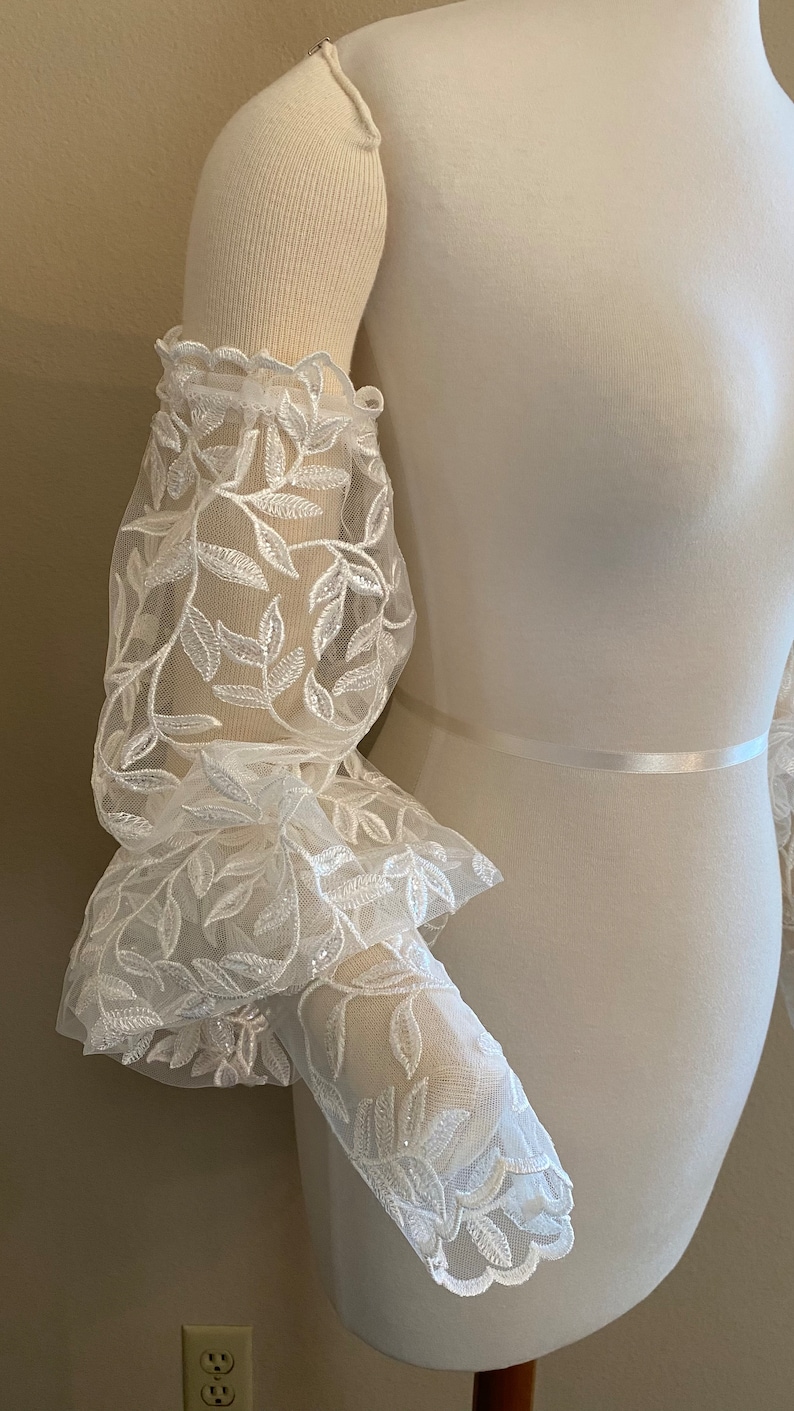 Detachable Wedding Sleeves Lace Wedding Sleeves Bishop - Etsy