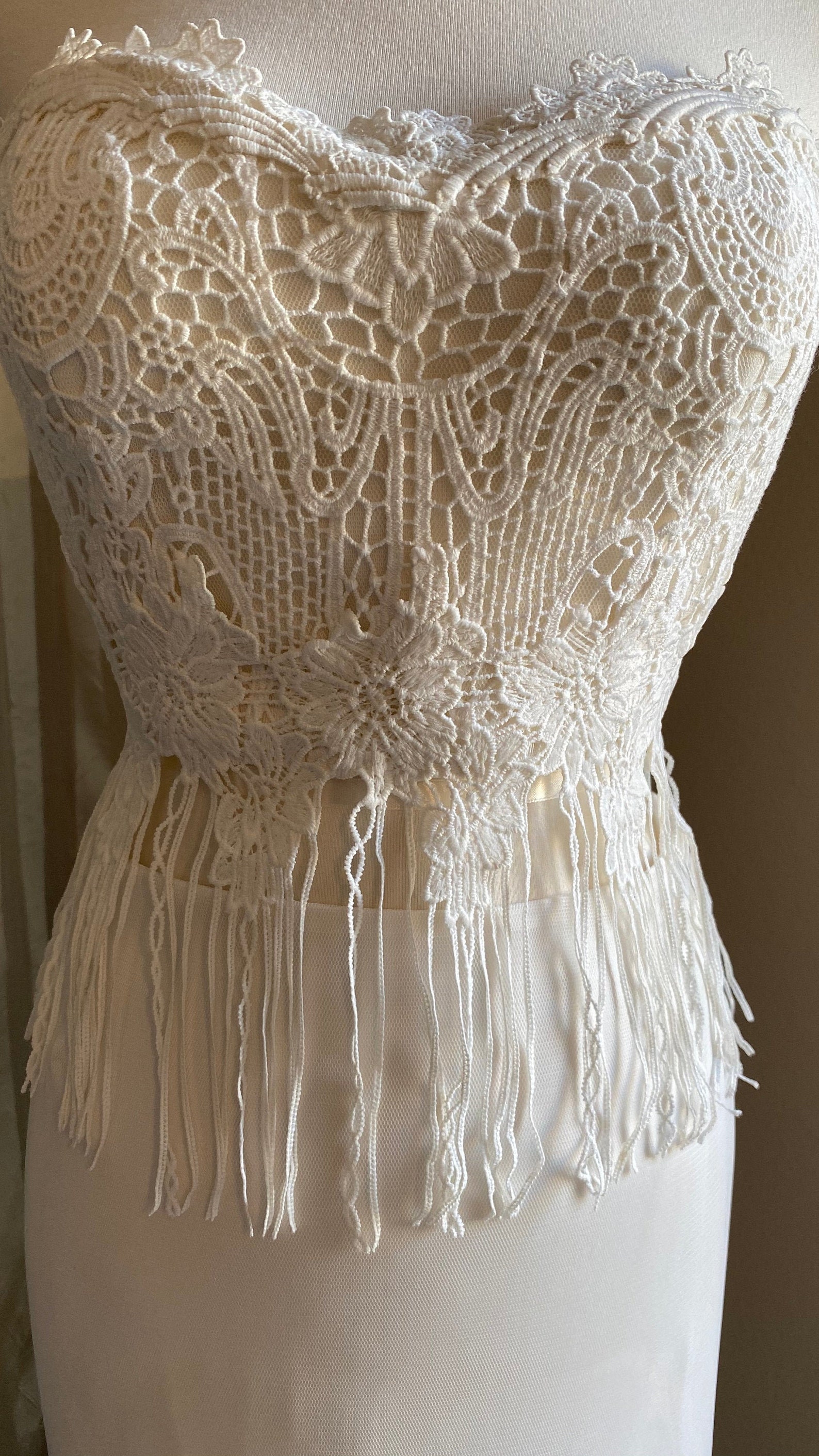 Boho Bridal Bustier Bridal Bustier Lace Bustierboho Wedding | Etsy