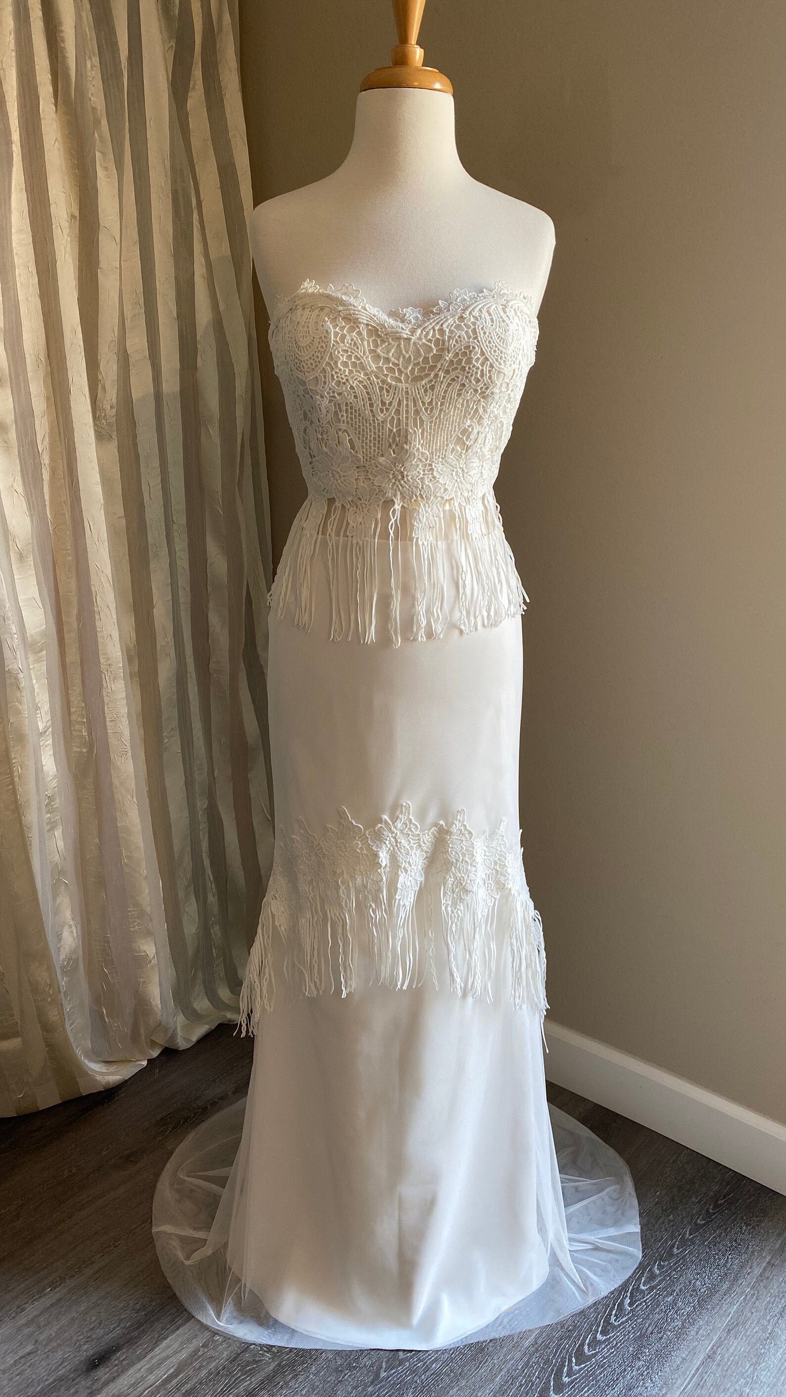 Boho Bridal Bustier Bridal Bustier Lace Bustierboho Wedding | Etsy