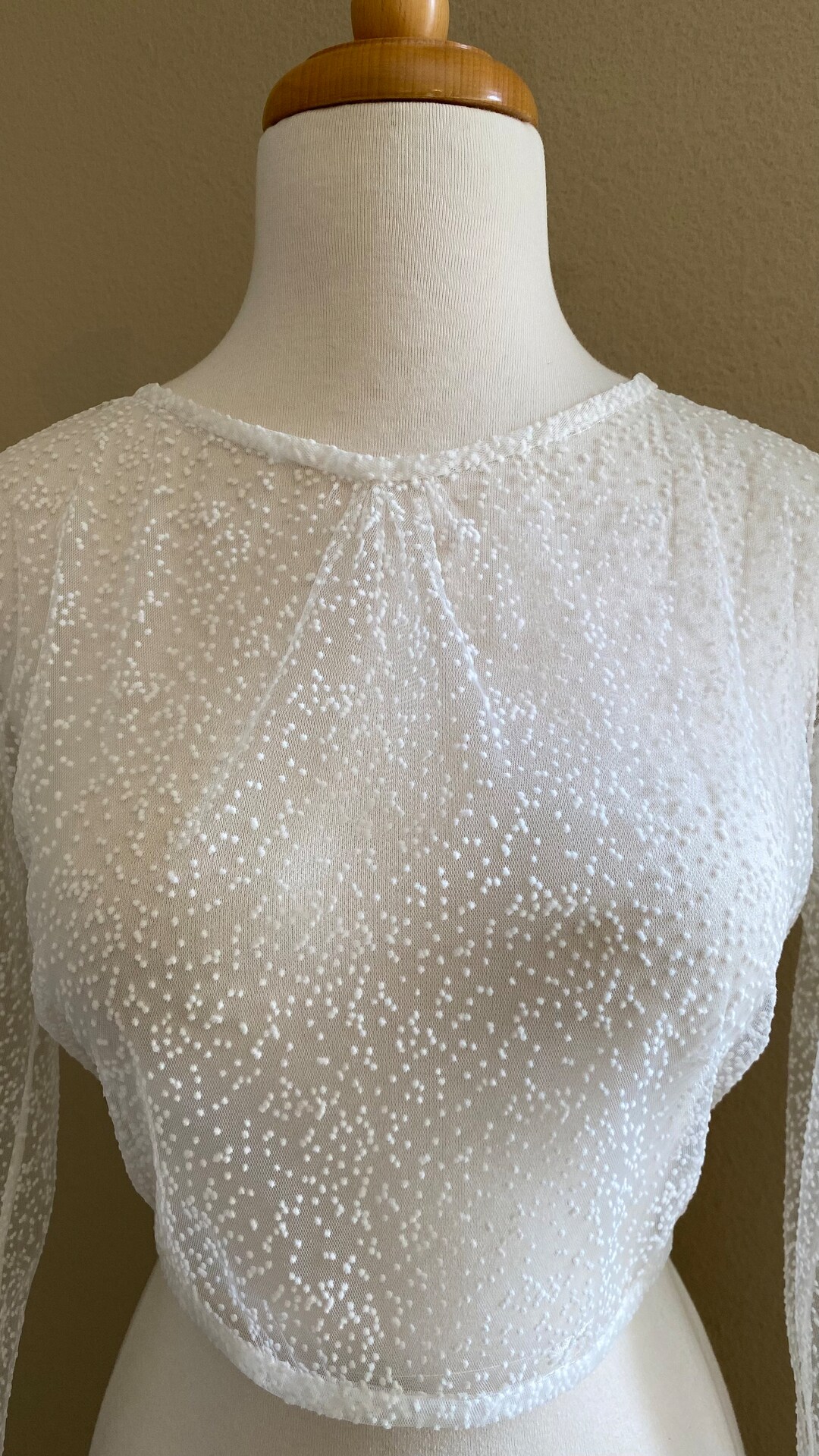 Wedding Dress Topper - Wedding Coverup - Bridal Coverup - Polka Dot ...