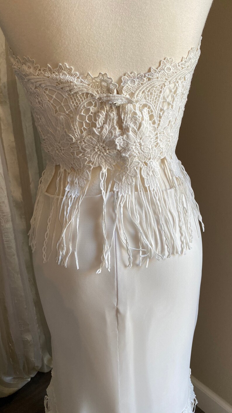 Boho Bridal Bustier Bridal Bustier Lace Bustierboho Wedding | Etsy