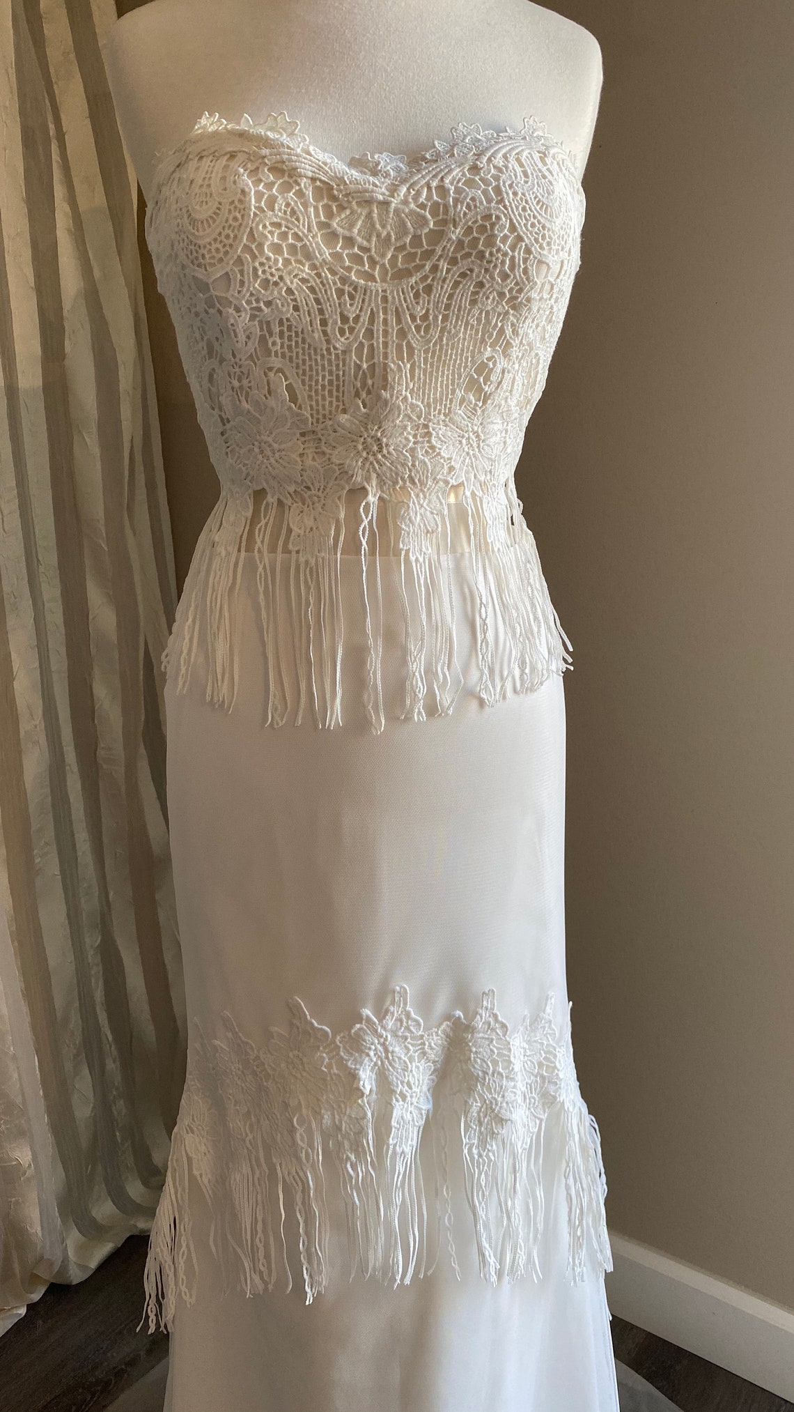 Boho Bridal Bustier Bridal Bustier Lace Bustierboho Wedding | Etsy