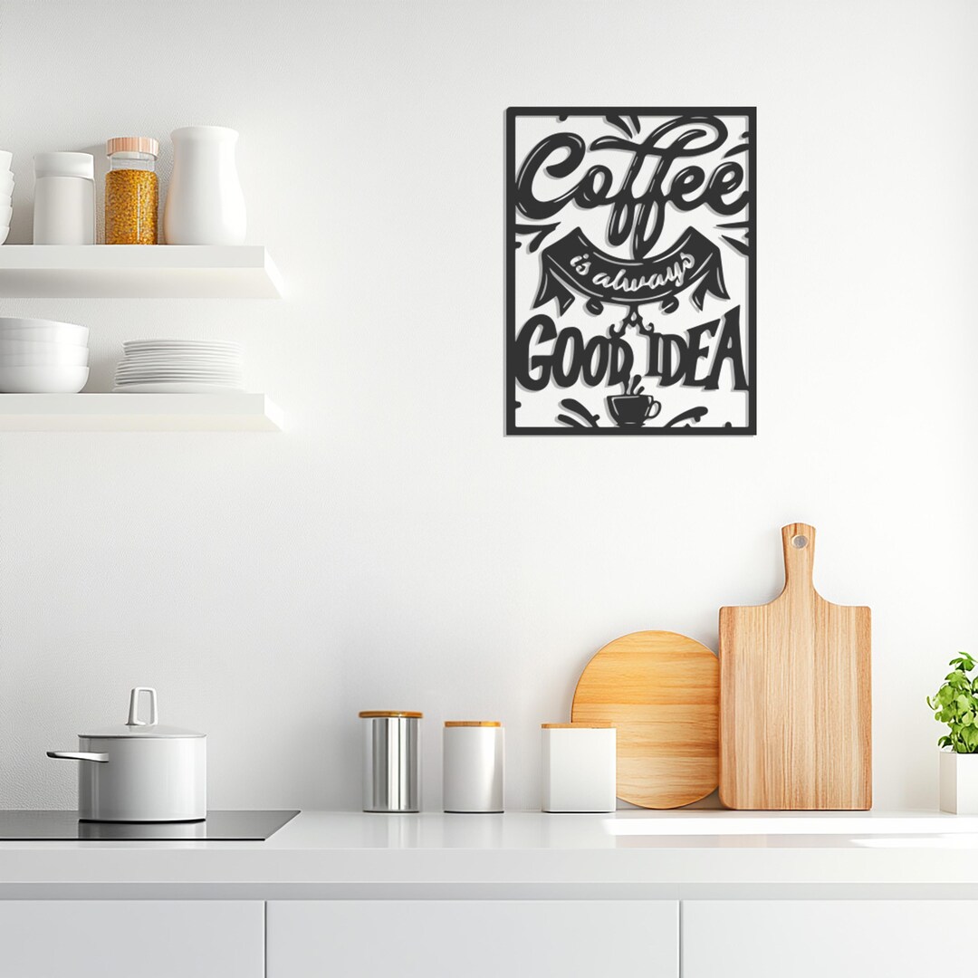 Coffee Time Metal Wall Art, Coffee Metal Wall Art, Coffee Sign Metal ...