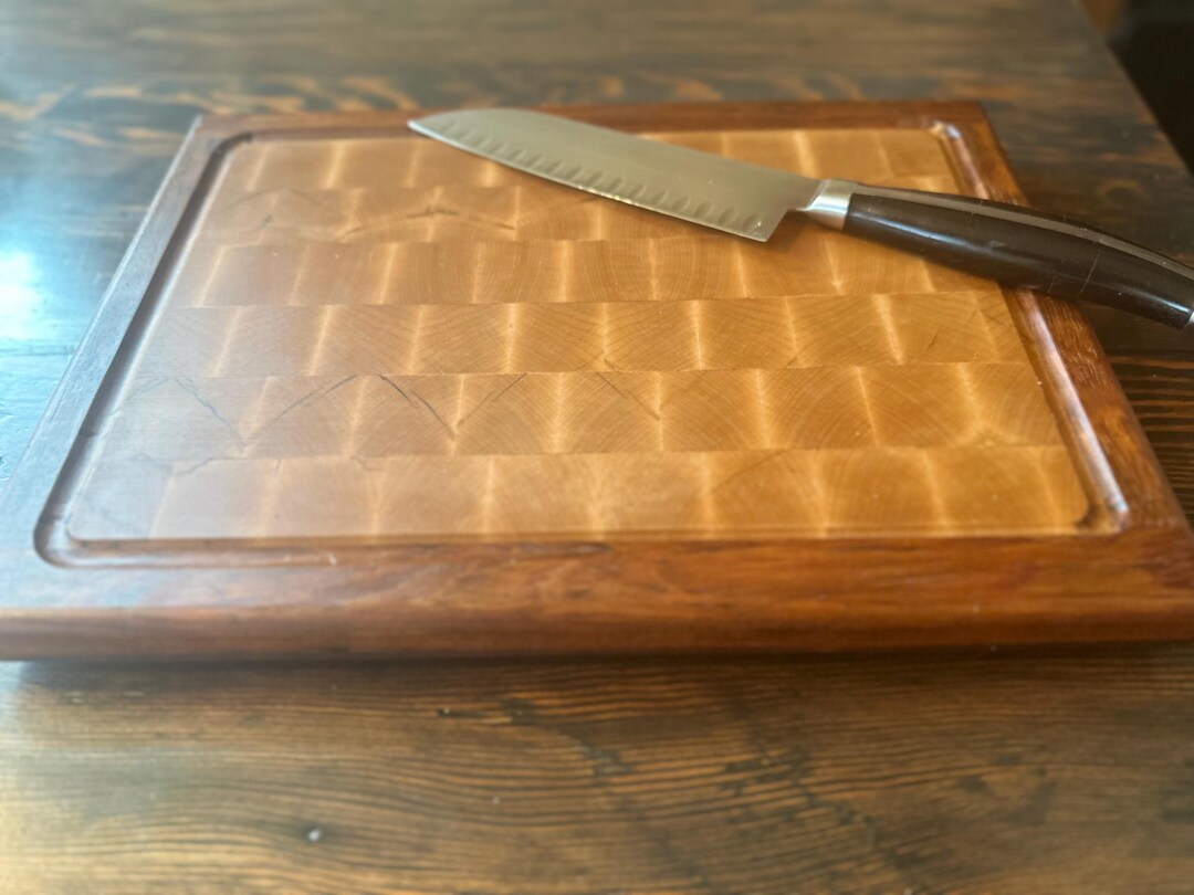 End-grain Cutting Board, Solid Wood Hard Maple W/jatoba (brazillian ...