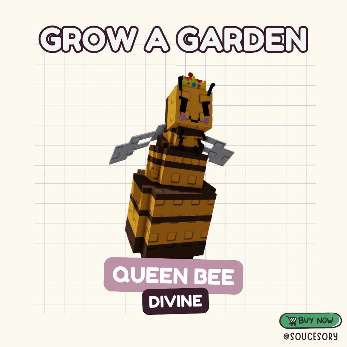 Queen Bee (divine) | Grow a Garden (pet) - All Pets / Items Available ...