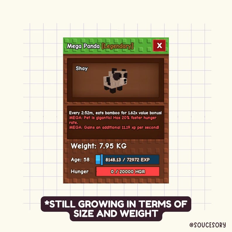 MEGA Panda (legendary) | Grow a Garden (pet) - All Pets / Items ...