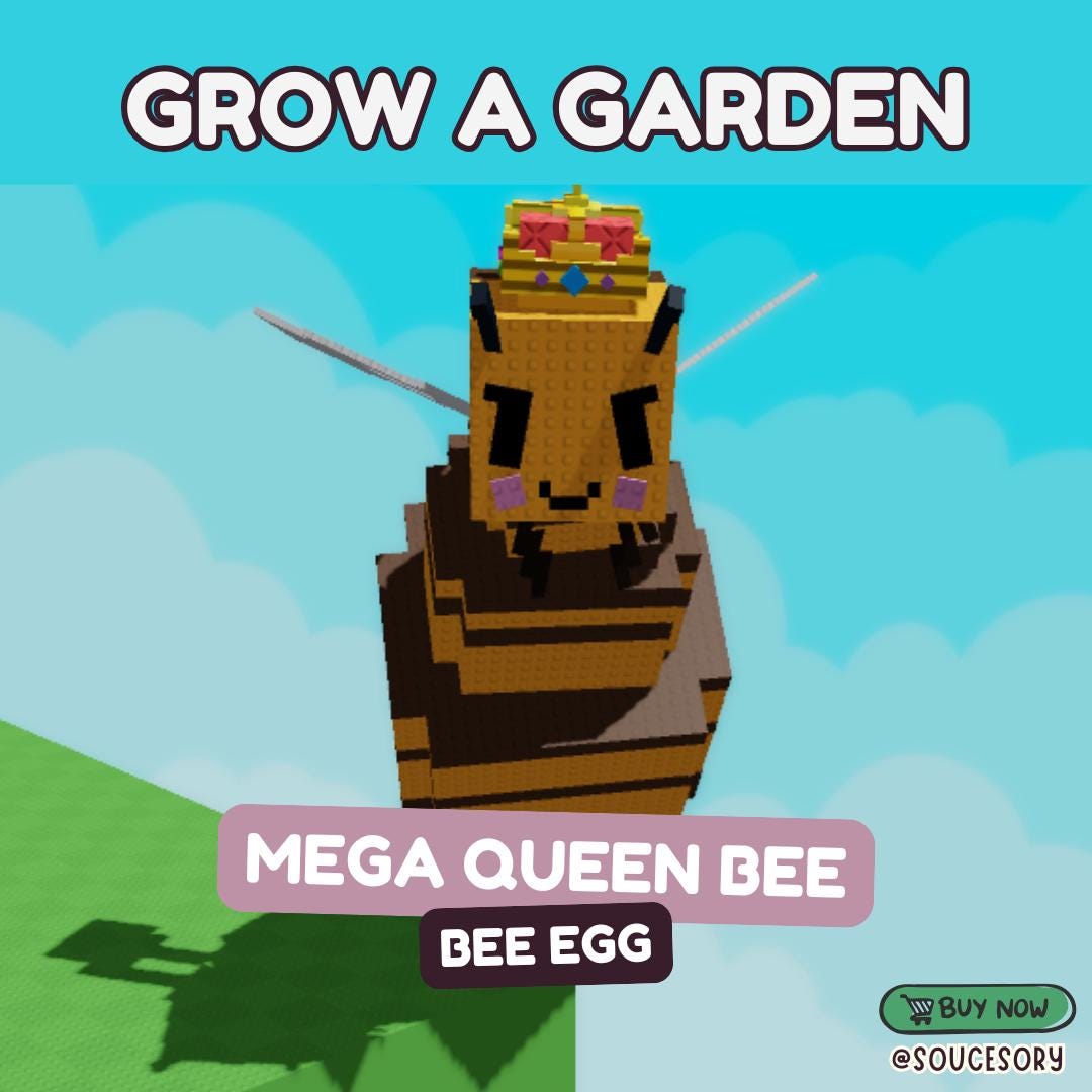 MEGA Queen Bee (divine) | Grow a Garden (pet) - All Pets / Items ...