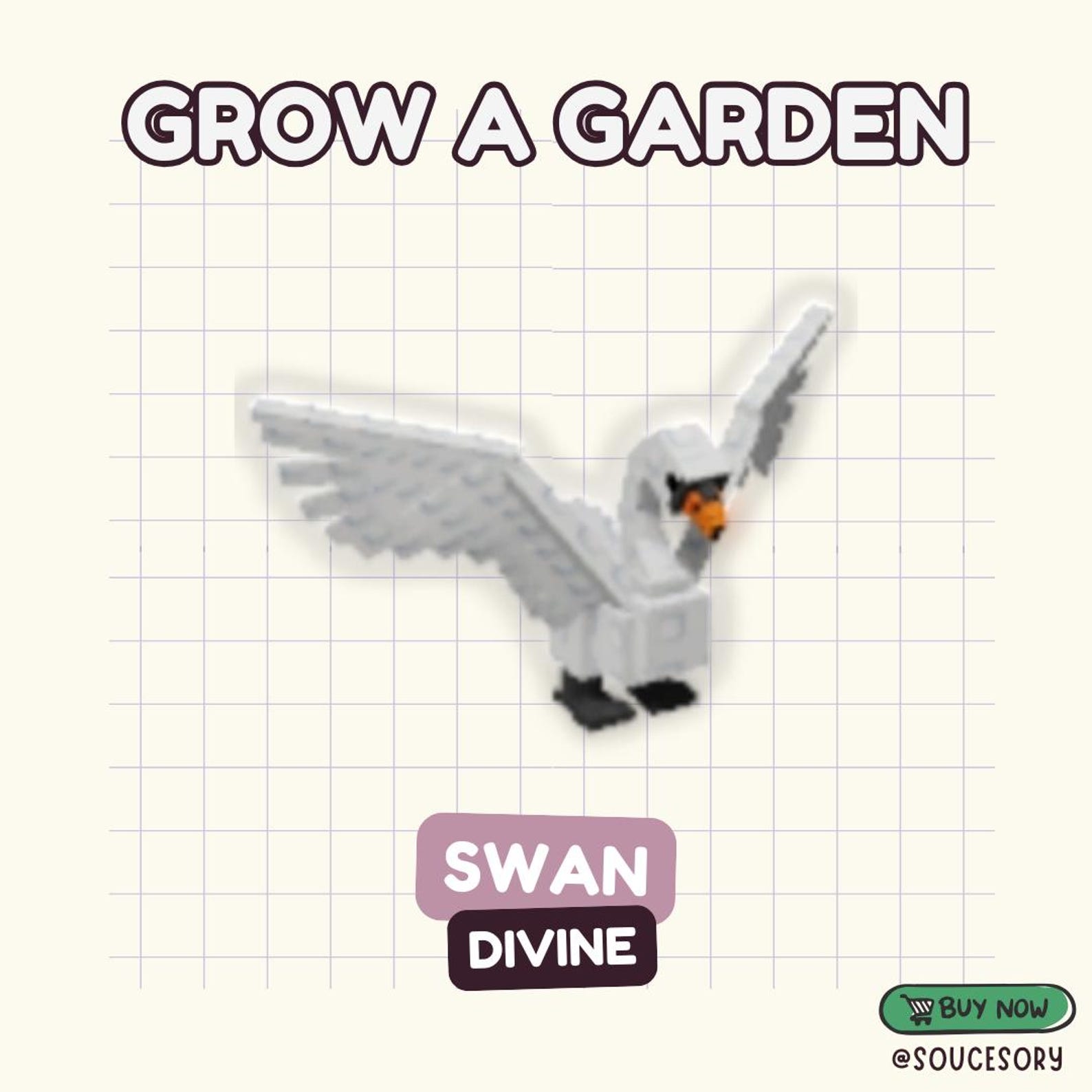 Swan (divine) | Grow a Garden (pet) - All Pets / Items Available - Etsy
