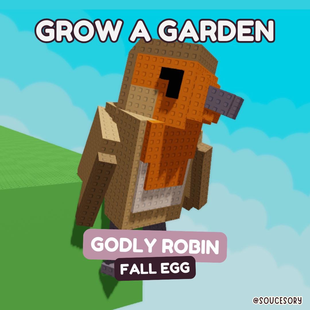 GODLY Robin (common) | Grow a Garden (pet) - All Pets / Items Available ...