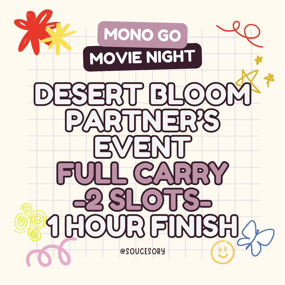 Desert Bloom Partner's Event (full Carry) - 2 Slots - Full 80k Points ...