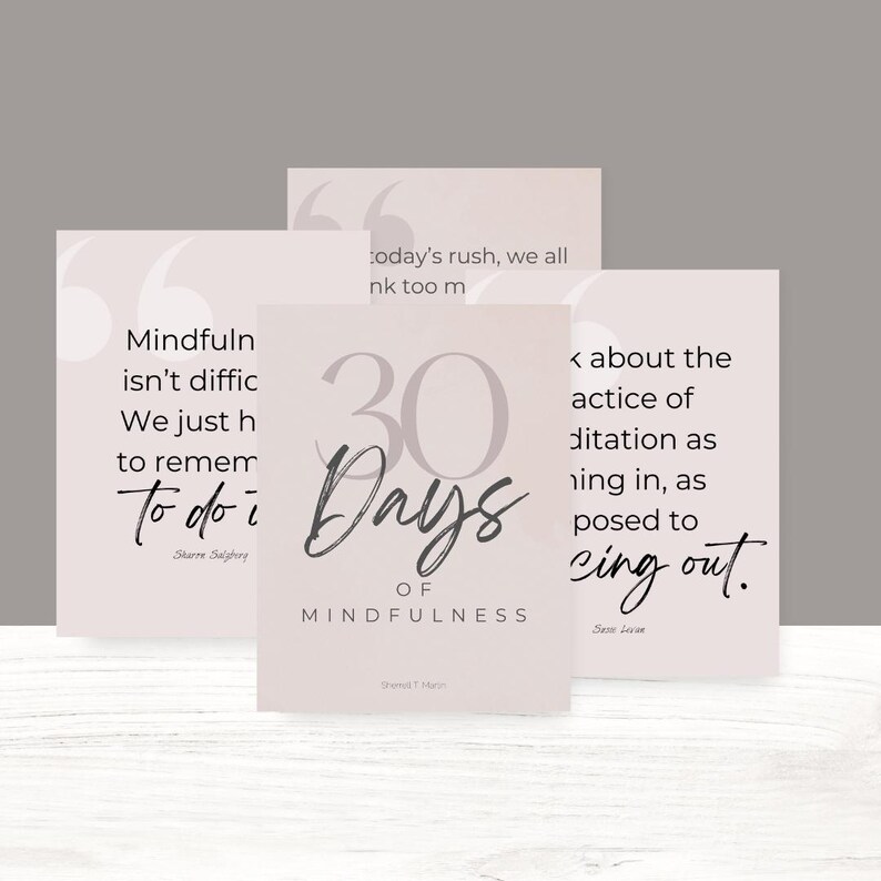 30 Days of Mindfulness Journal - Etsy