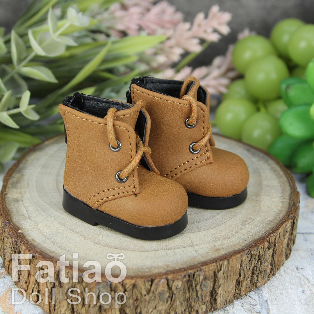 Fatiao - New Dollfie Yo-sd 1/6 BJD Doll Shoes Boots - Tan (size 4.5cm ...