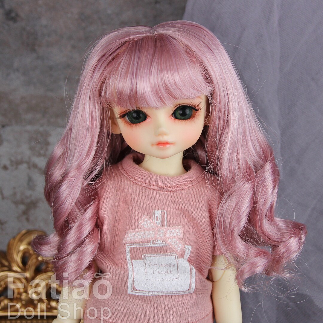 Fatiao New Dolls Wig Dollfie Yo-sd 1/6 BJD 6-7 Size Deep Pink - Etsy Canada
