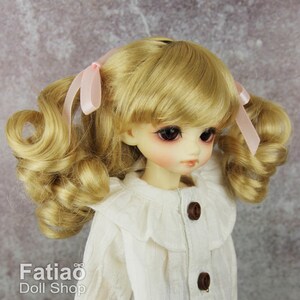 Fatiao - New Dolls Wig Dollfie Yo-sd 1/6 BJD 6-7" Size Cream Gold - Etsy